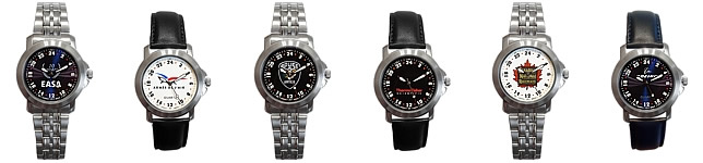 24 Hour Military Time Custom Watches - Logo Watch